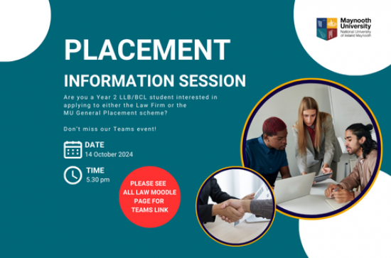 Information session on year- long placement | Maynooth University